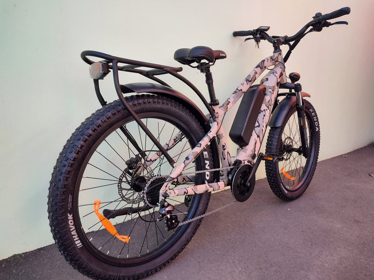 BUZZ BIKE TT DOUBLE BATTERY DELUXE 27. 5" X 3" CAMO – Papanui Cycles